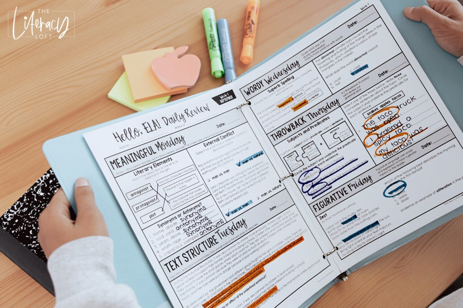 Middle School ELA Daily Review Bundles – The Literacy Loft