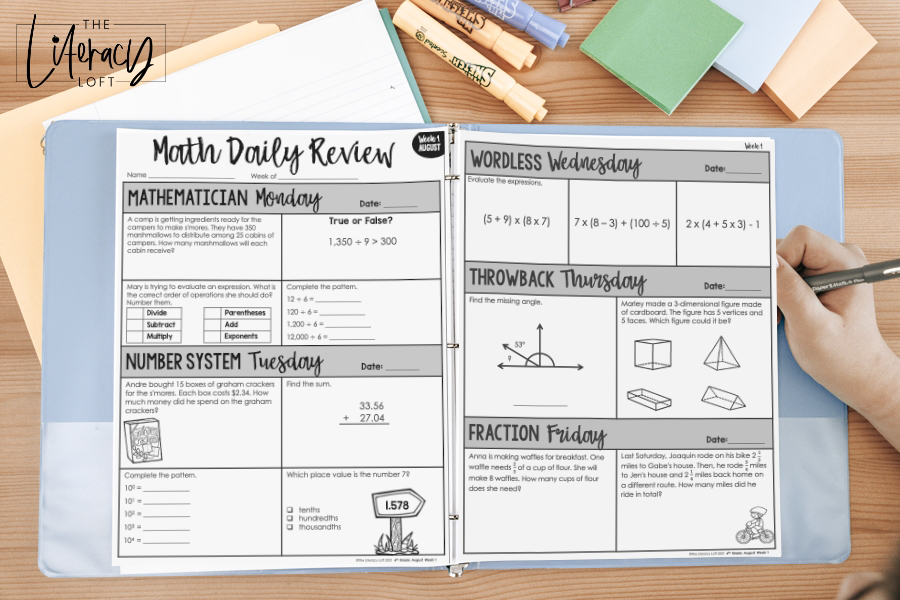 Math Daily Review – The Literacy Loft