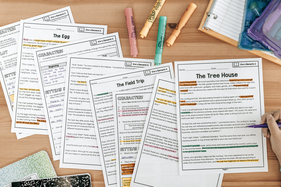 Story Elements Reading Mini Units – The Literacy Loft