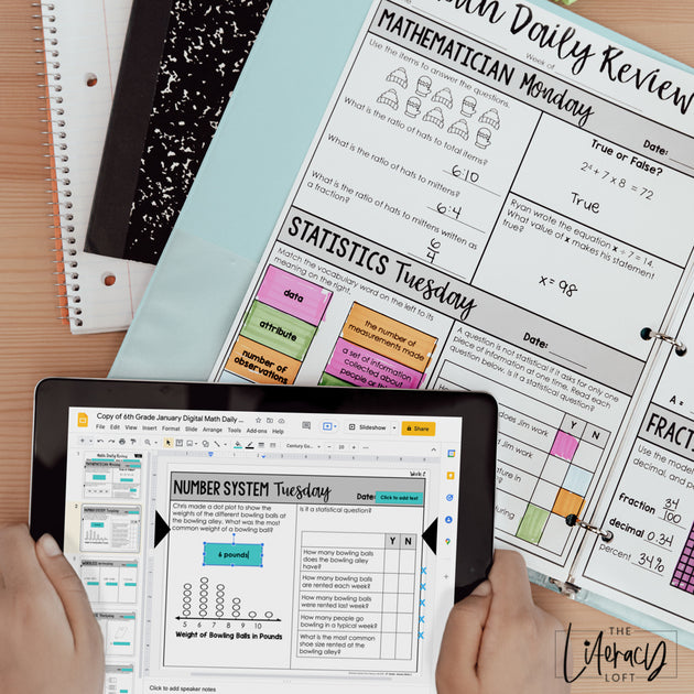 6th Grade Math Daily Review – The Literacy Loft
