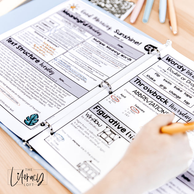 5th Grade ELA Morning Work – The Literacy Loft