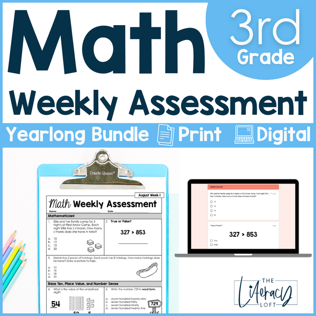Math Weekly Assessments 3rd Grade | Printable | Google Forms – The ...