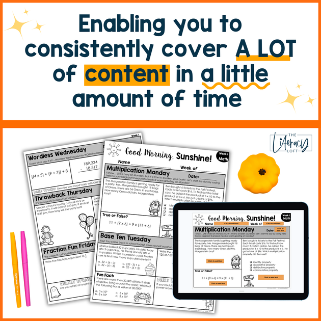 Math Morning Work 5th Grade {October} | Distance Learning | Google App ...