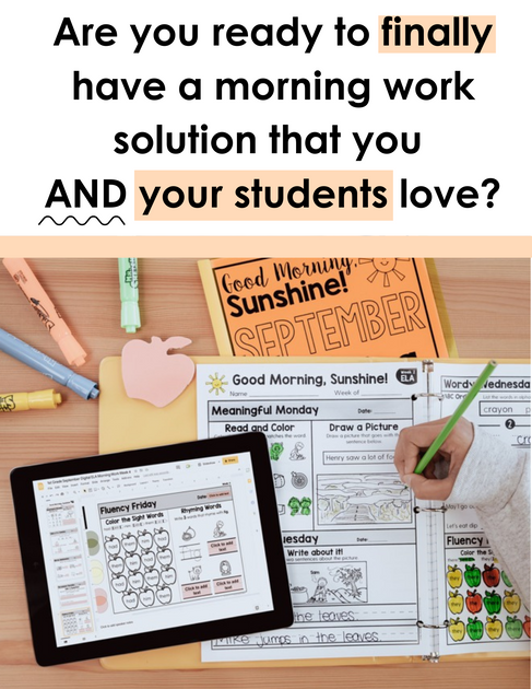 ELA Morning Work 1st Grade Bundle | Printable | Google Apps – The ...