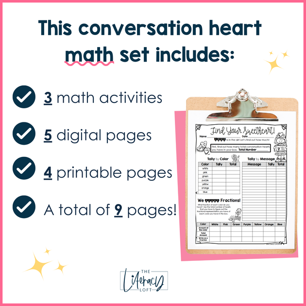 Valentine's Day Math Fractions Decimals Activity Coloring Sheets Works ...