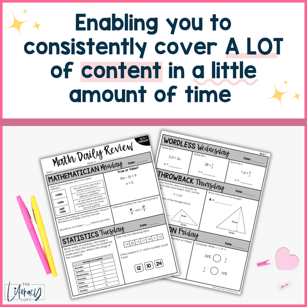 Math Daily Review 6th Grade {February} | Google Apps – The Literacy Loft
