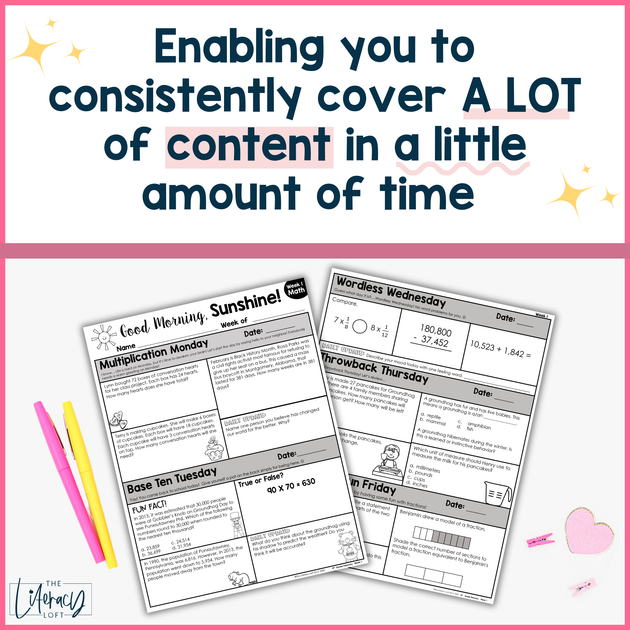 Math Morning Work 4th Grade {February} I Distance Learning I Google Ap ...