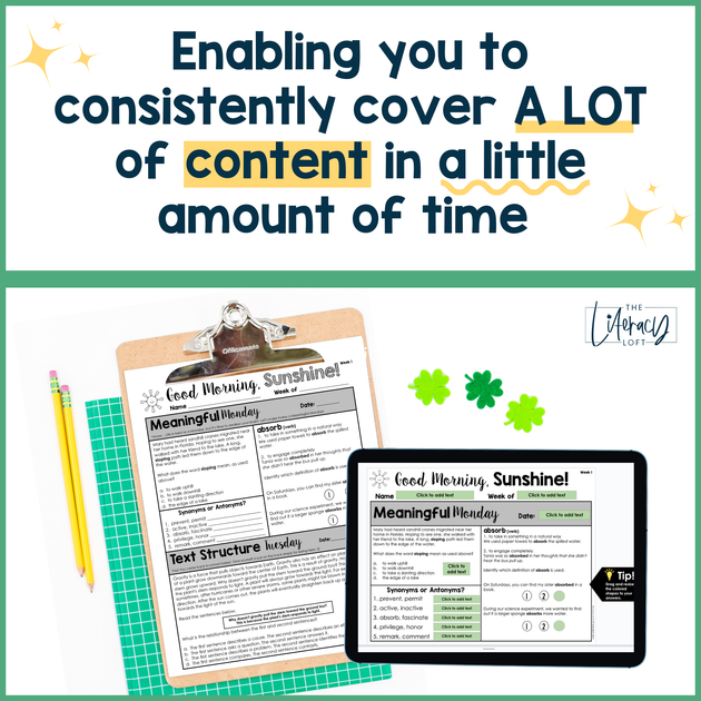 ELA Morning Work 3rd Grade {March} | Distance Learning | Google Slides ...