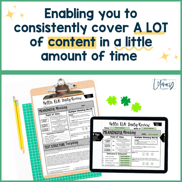 ELA Daily Review 7th Grade {March} | Google Slides and Forms – The ...