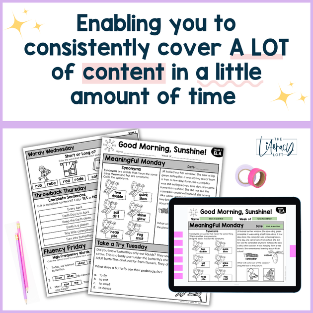 1st Grade ELA Morning Work (April) | Distance Learning | Google Slides ...