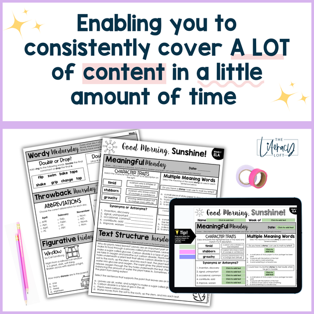 ELA Morning Work 3rd Grade {April} | Distance Learning | Google Slides ...