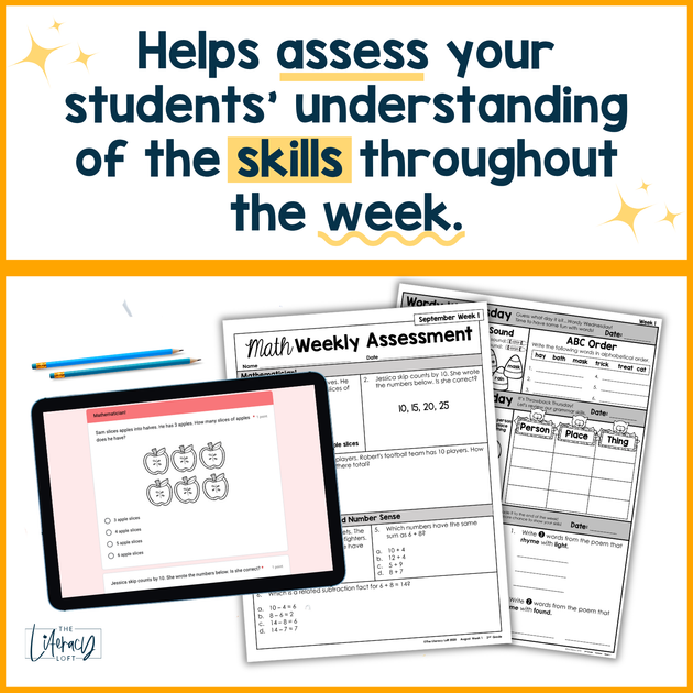 2nd Grade ELA and Math Morning Work and Weekly Assessments Bundle – The ...