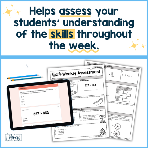 Math Weekly Assessments 3rd Grade | Printable | Google Forms – The ...