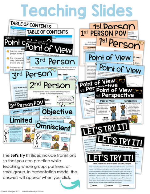 Point of View 4th and 5th Grade Reading Comprehension Passages, Anchor ...