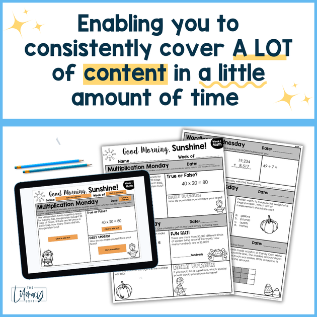 4th Grade Math Morning Work and Weekly Assessments Bundle – The ...