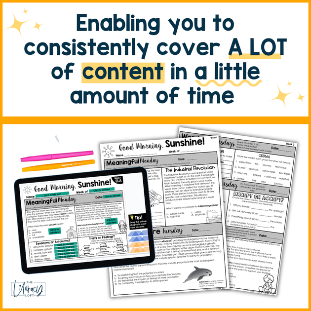 ELA + Math Morning Work 5th Grade {The Bundle} Google Slides + Forms ...