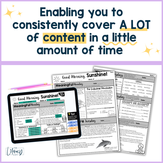 5th Grade ELA Morning Work and Weekly Assessments Bundle – The Literacy ...