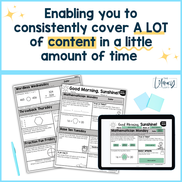 Math Morning Work 2nd Grade {May} | Google Apps – The Literacy Loft