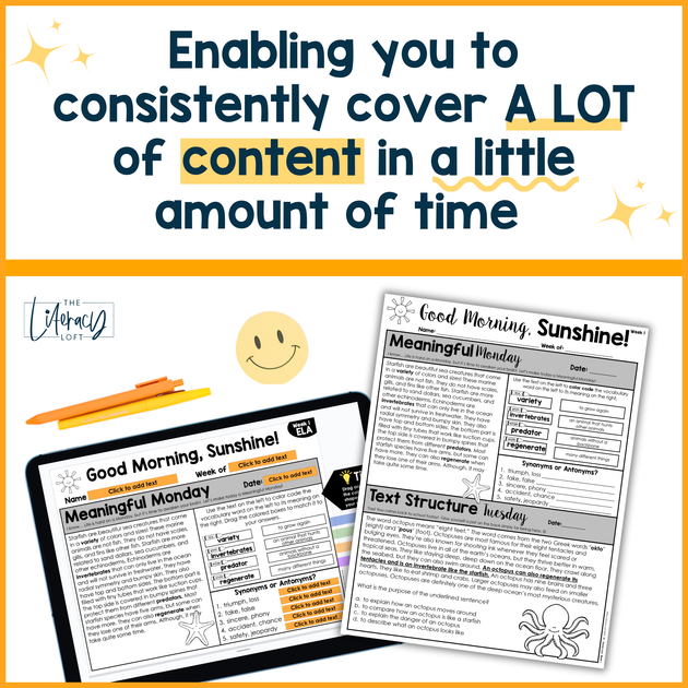 ELA Morning Work 3rd Grade {June} | Google Slides – The Literacy Loft
