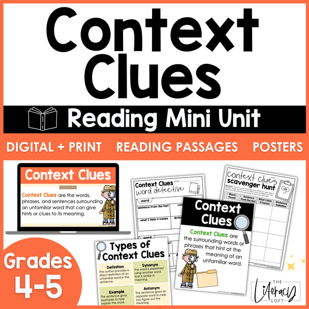 Context Clues Reading Mini Unit – I18n Error: Missing interpolation ...