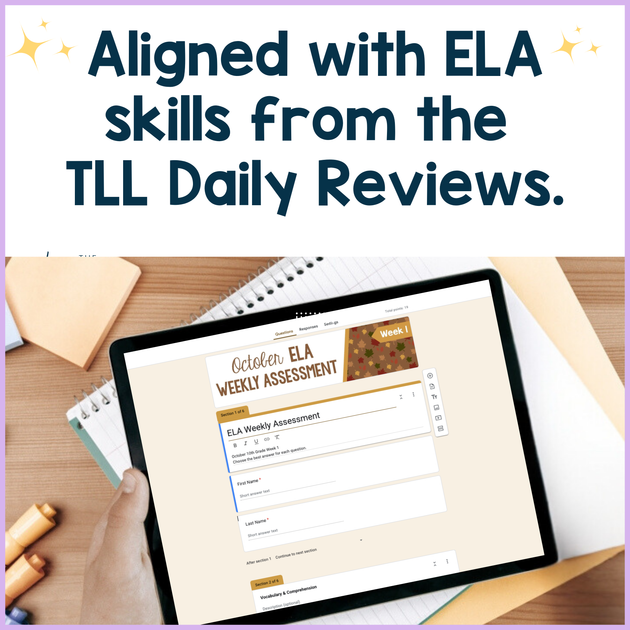 10th Grade ELA Reading Comprehension Morning Work Assessment Bundle Hi ...