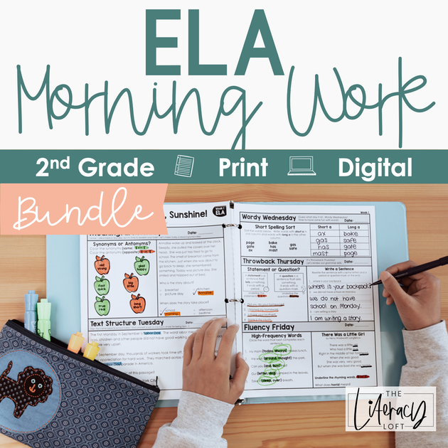 ELA Morning Work 2nd Grade Bundle | Printable | Google Apps – The ...