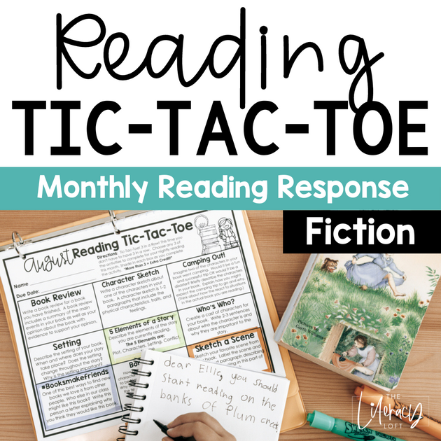 Fiction Reading Tic Tac Toe (Monthly Reading Response) | Distance Lear ...