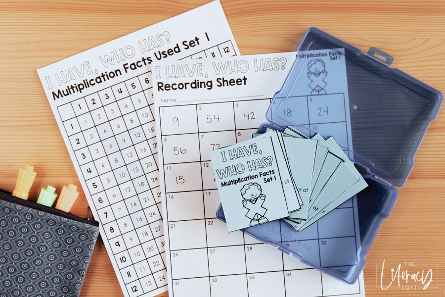 I Have Who Has Multiplication Facts Set 1 – The Literacy Loft