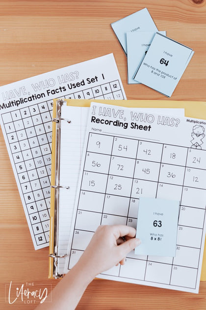 I Have Who Has Multiplication Facts Set 1 – The Literacy Loft