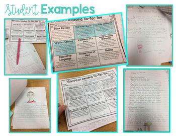 Fiction and Nonfiction Reading Tic Tac Toe (Monthly Reading Response ...