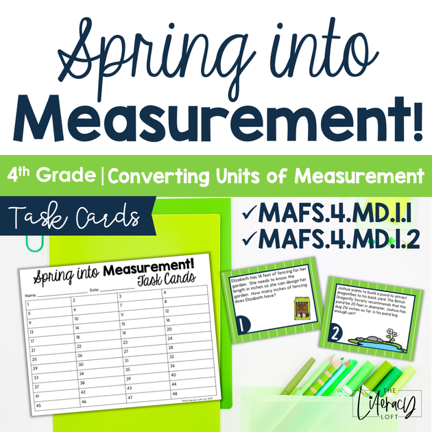 Converting Units of Measurement Task Cards {Spring into Measurement ...