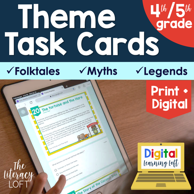 Theme Task Cards 4th/5th Grade | Distance Learning | Google Apps – The ...