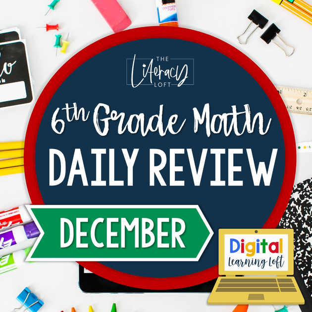 Math Daily Review 6th Grade {December} | Distance Learning | Google Ap ...