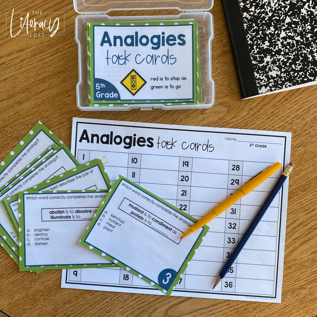 Analogies Task Cards 5th Grade I Google Slides and Forms – The Literacy ...