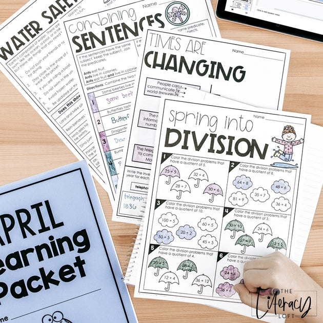 April No Prep Packet 3rd Grade – The Literacy Loft