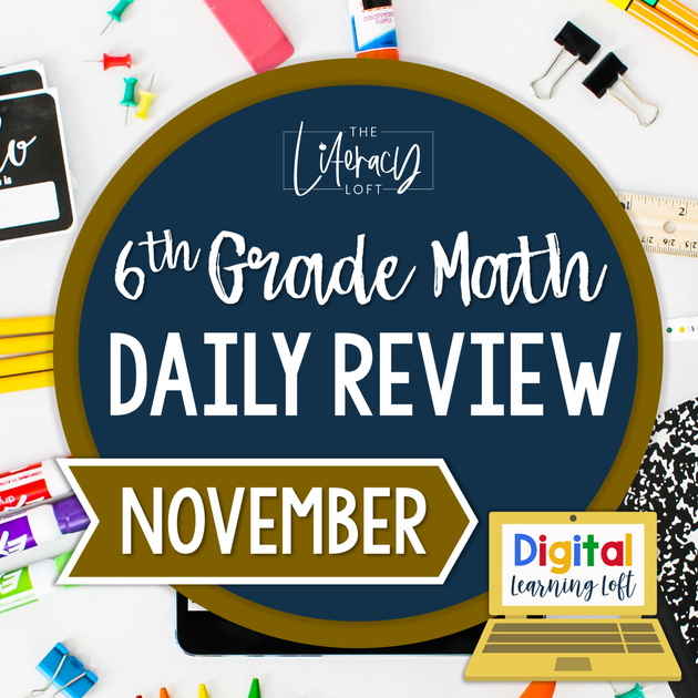 Math Daily Review 6th Grade {November} | Distance Learning | Google Ap ...