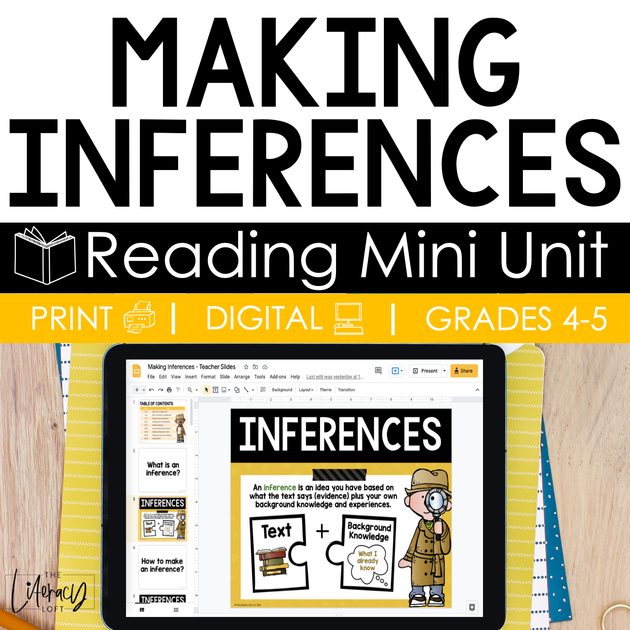 Making Inferences (Reading Mini Unit) 4th and 5th Grade – The Literacy Loft