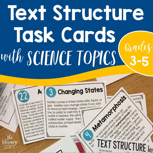 Text Structure Task Cards {Scientific Concepts} | Distance Learning ...