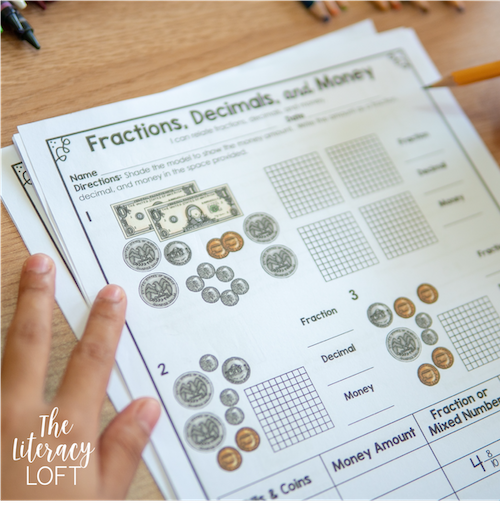 Fractions, Decimals, & Money – The Literacy Loft