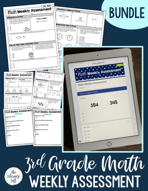Math Weekly Assessments 3rd Grade | Printable | Google Forms – The ...