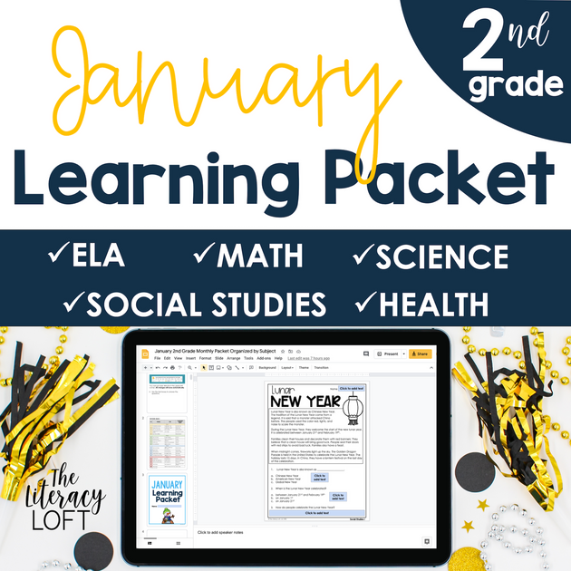 January No Prep Packet 2nd Grade – The Literacy Loft