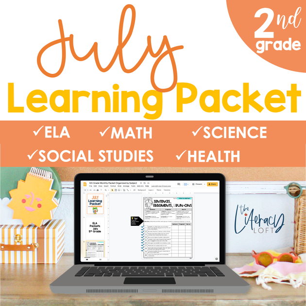 July No Prep Packet 2nd Grade – The Literacy Loft