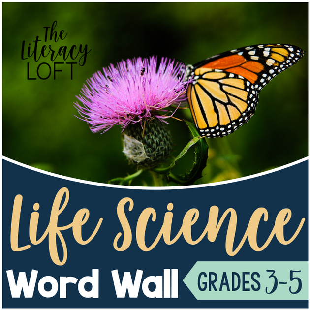 Life Science Vocabulary for Word Wall – The Literacy Loft