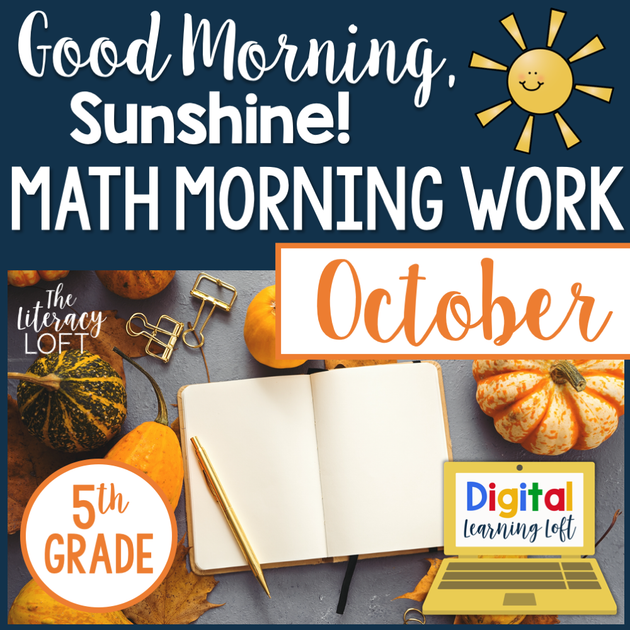 Math Morning Work 5th Grade {October} | Distance Learning | Google App ...