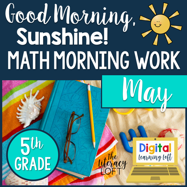 Math Morning Work 5th Grade {May} | Distance Learning | Google Slides ...