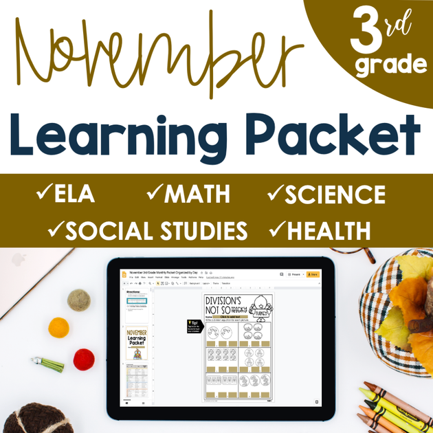 November No Prep Packet 3rd Grade – The Literacy Loft
