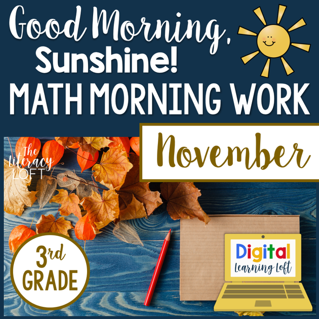 Math Morning Work 3rd Grade {November} | Distance Learning | Google Ap ...