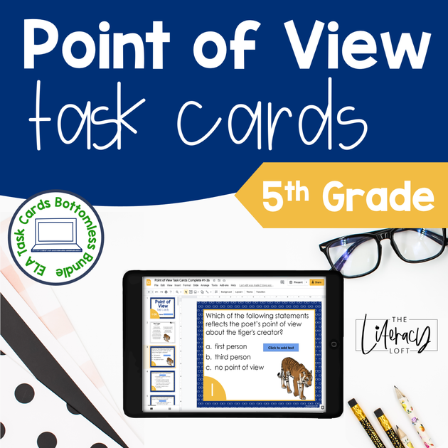 Point of View Task Cards 5th Grade | Distance Learning | Google Slides ...