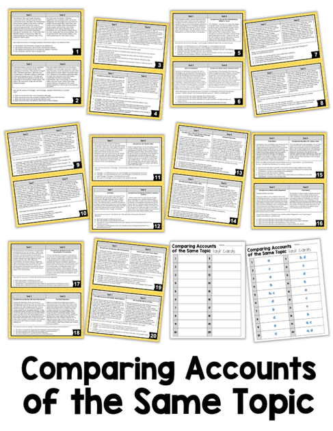 Comparing Accounts of the Same Topic 4th and 5th Grade I Google Slides ...