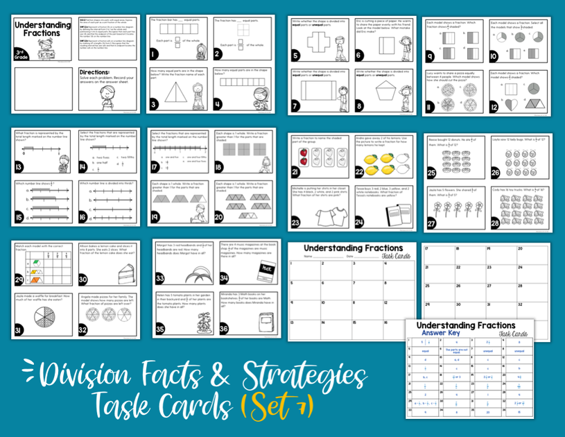 Understanding Fractions Task Cards (3rd Grade) Google Slides & Forms ...